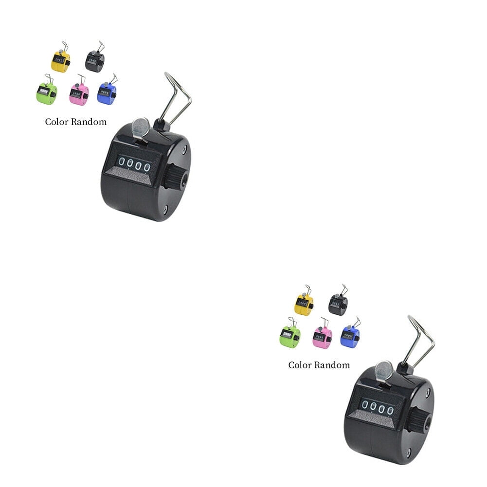 US 2 Pack Metal Hand Tally 4-Digit Number Counter Mechanical Manual ...
