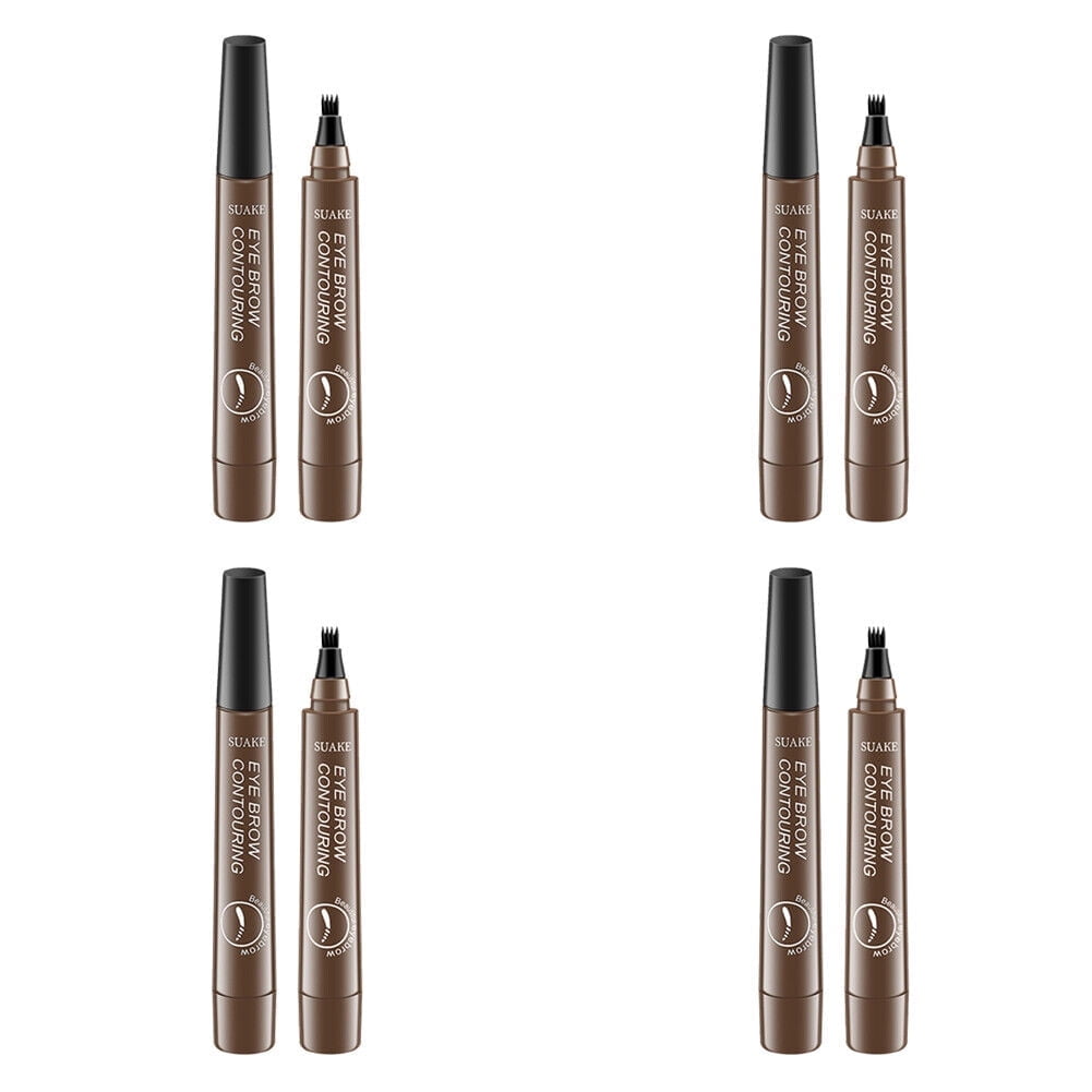 US 2-4 Pc Microblading Tattoo Eyebrow Pen Four Tips Waterproof Ink Gel ...