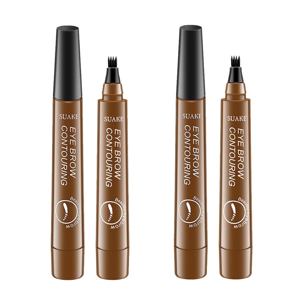 US 2-4 Pc Microblading Tattoo Eyebrow Pen Four Tips Waterproof Ink Gel ...