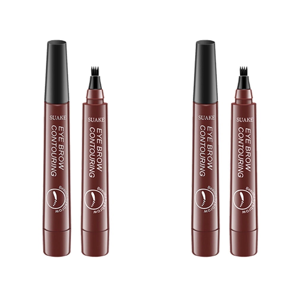US 2-4 Pc Microblading Tattoo Eyebrow Pen Four Tips Waterproof Ink Gel ...