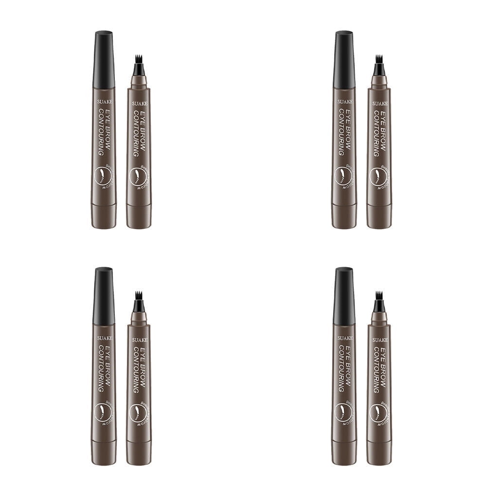 US 2-4 Pc Microblading Tattoo Eyebrow Pen Four Tips Waterproof Ink Gel ...
