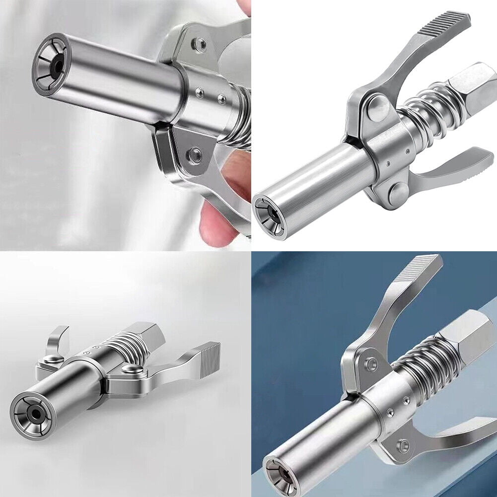 US 2-4 Pcs Grease Gun Coupler Double Handle High Pressure Quick Release ...