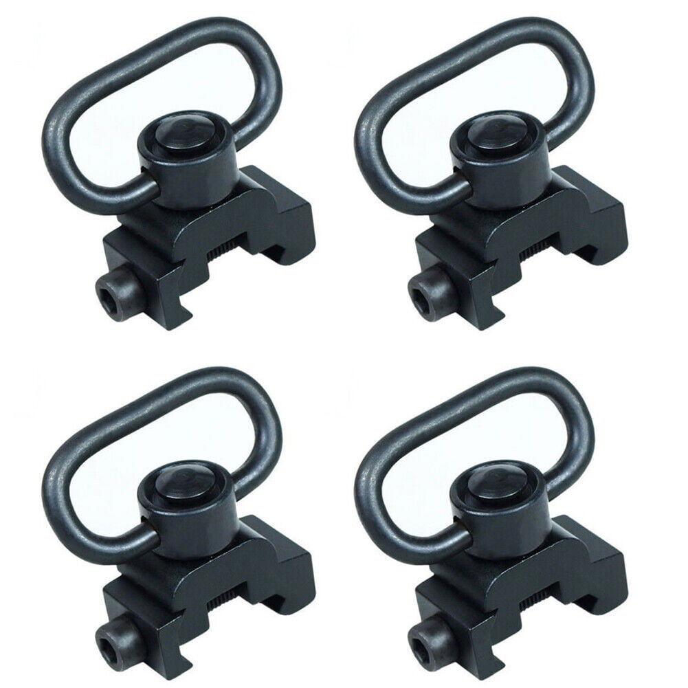 US 2-4 Pcs Quick Release Detach QD Sling Swivel w/ 20mm Picatinny Rail ...