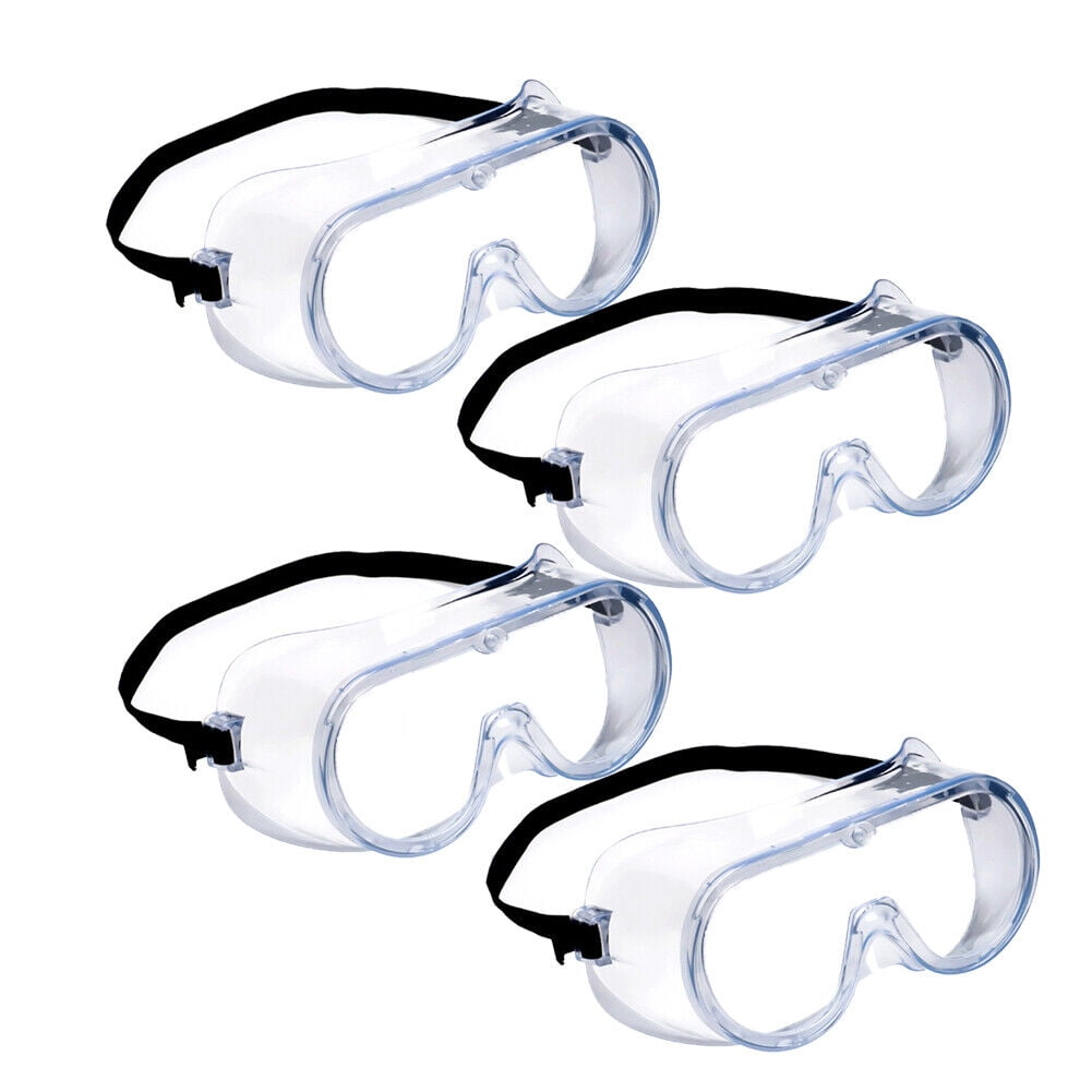 US 2-4 Pcs Safety Goggles Anti-Fog Over Glasses Eyes Protect Lab Work ...