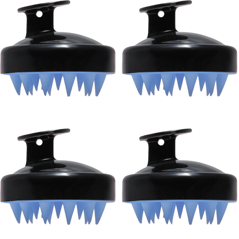US 2-4 Pcs Silicone Scalp Massager Shampoo Brush Head Comb Bristle Hair ...