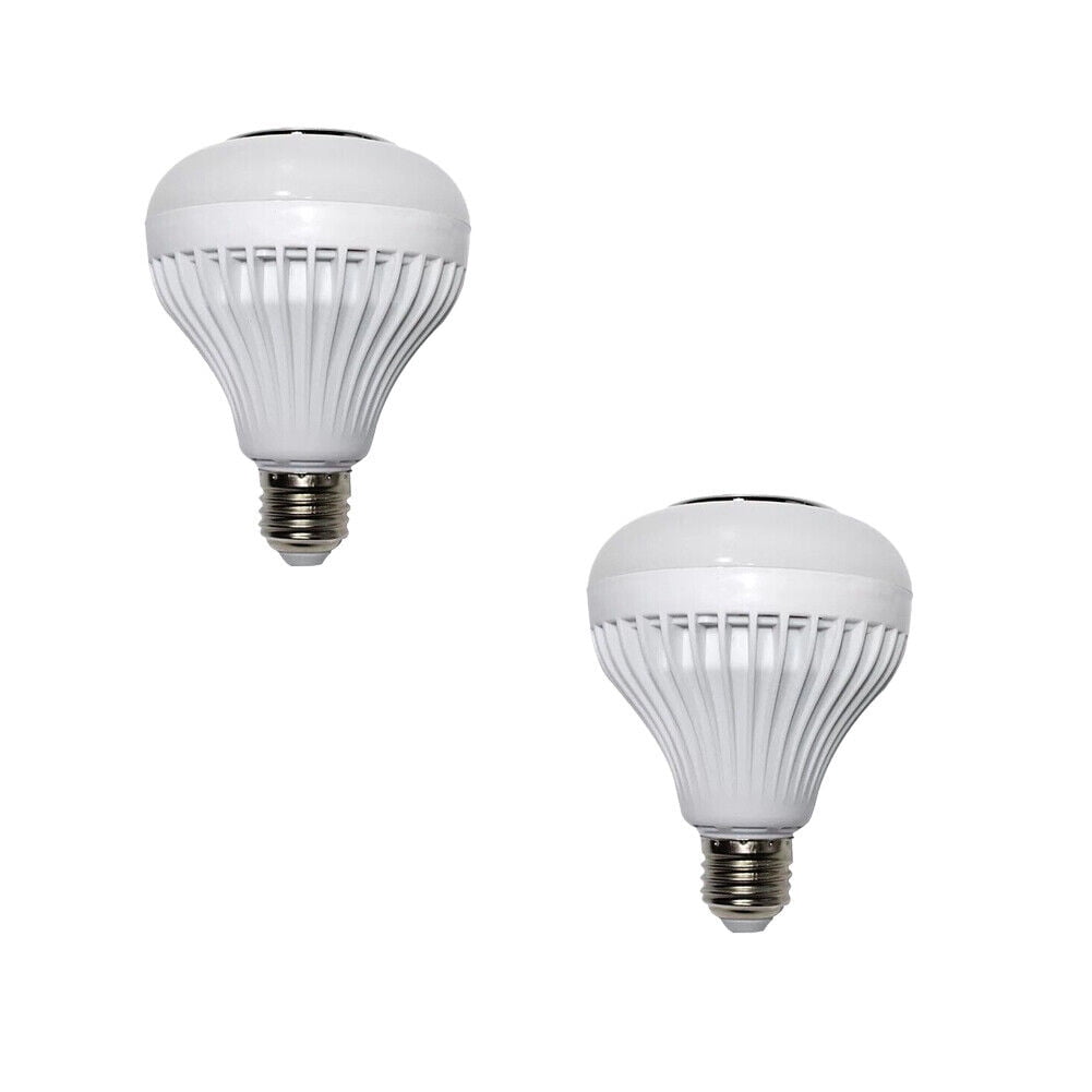 US 2-4 Pcs Wireless Bluetooth Light Bulb Speaker RGB E27 Smart Music ...
