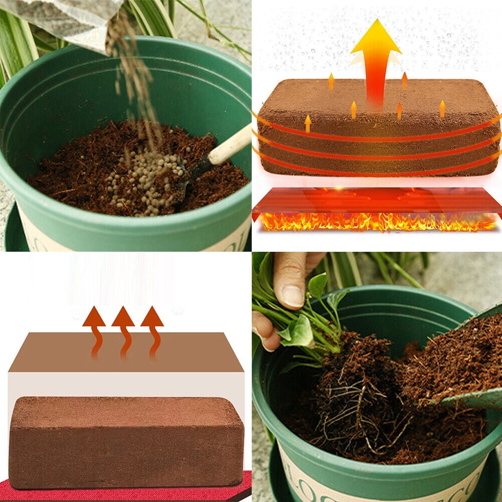 650g Coco Coir Bricks, Coconut Fiber Soil for Plants - Organic Growing ...