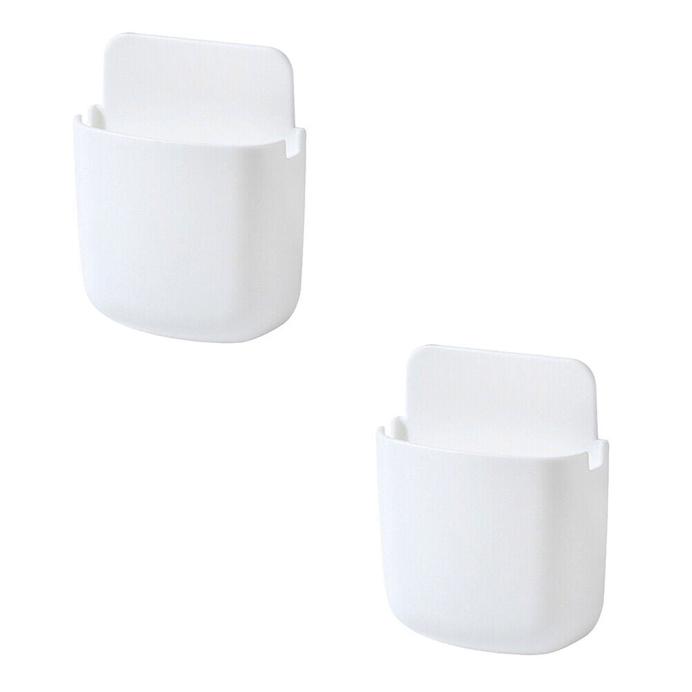 US 2~4Pc Adhesive Rack Hanging Box Remote Control Holder Phone Storage ...