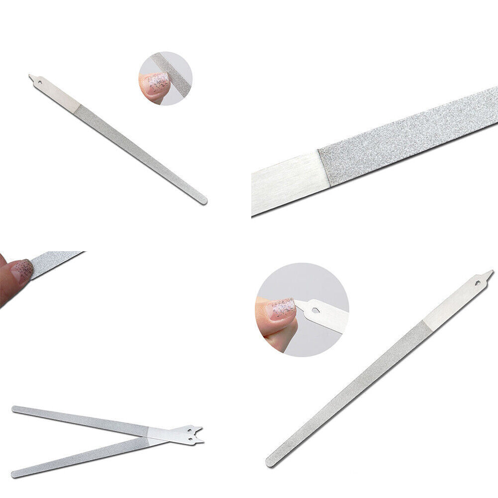 US 2-4Pc Diamond Dust Nail File - Stainless Steel Nail Dresser - 9 Inch ...