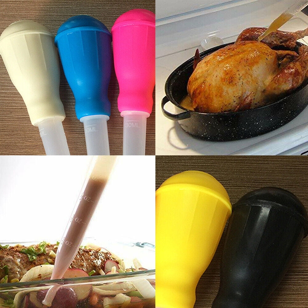 US 2-4Pc Meat and Poultry Baster Heat Resistant BPA Free Turkey Syringe ...