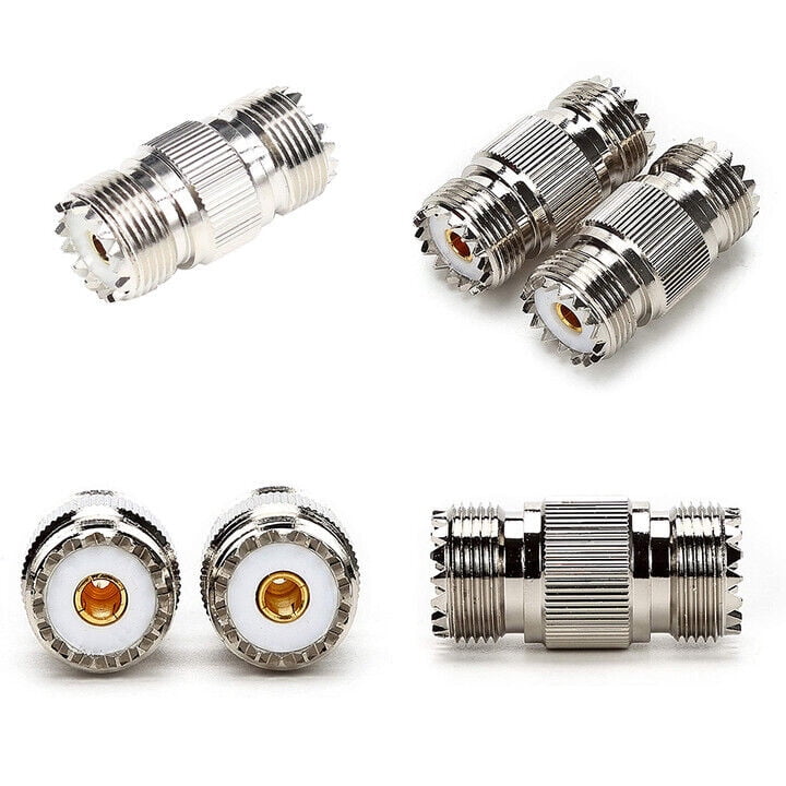 US 2-4Pc SO239 UHF Female to Female Coupler RF Adapter Barrel Connector ...
