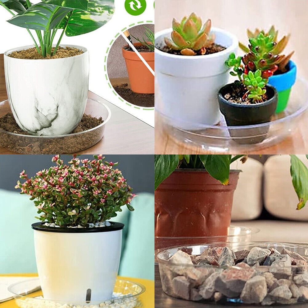 US 20-40 Pack 12"Plant Pot Plant Saucer Clear Plastic Drip Trays Plate ...
