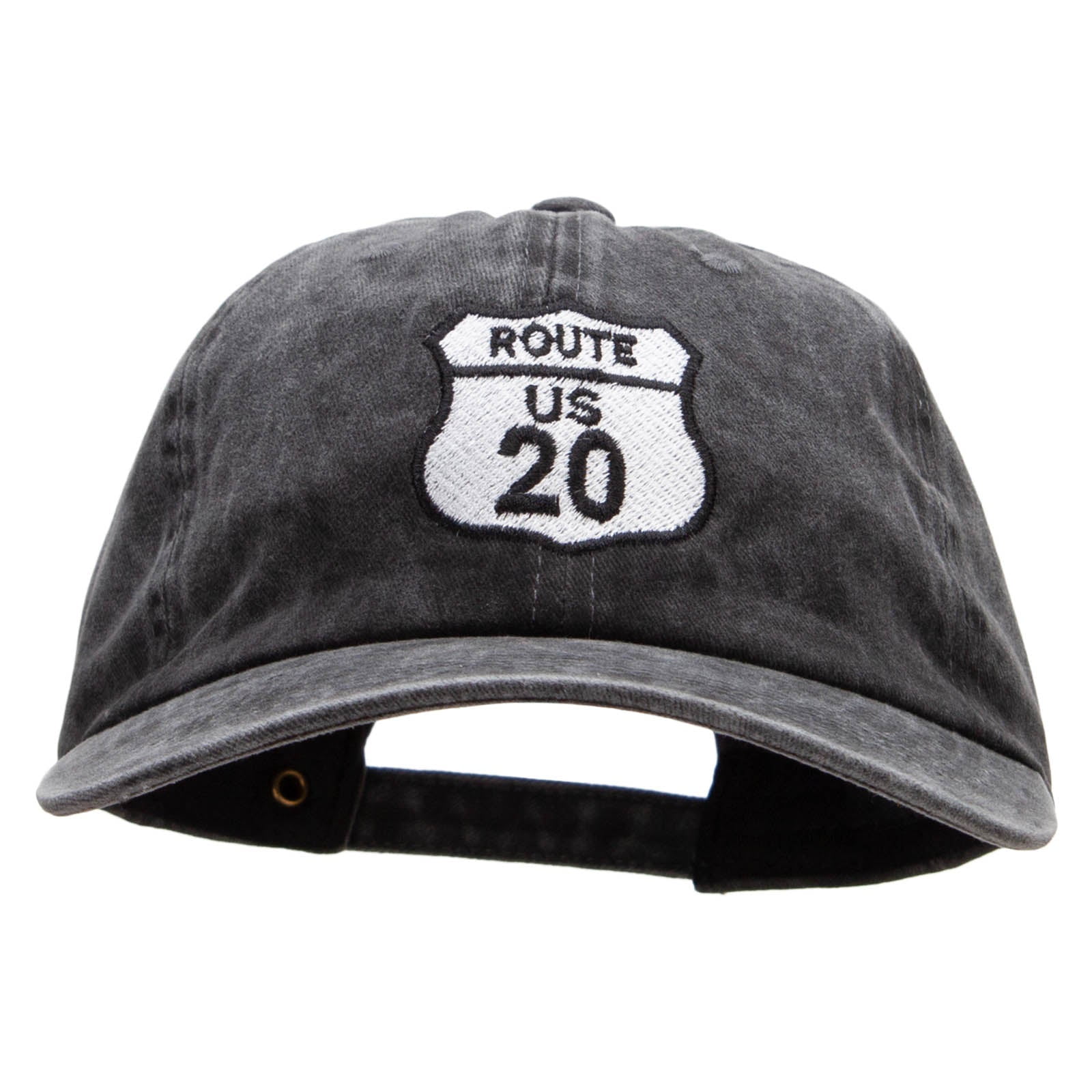 US 20 Embroidered Unstructured Cotton Cap - Black OSFM - Walmart.com