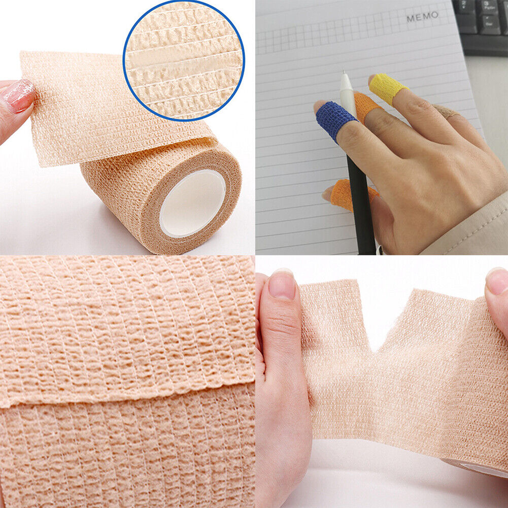 US 24-48Pc Stretch Bandage Wraps, 3 Inch x 5 Yards Cohesive Vet Tape ...