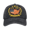 US 250th Anniversary Baseball Cap, Distressed Washed Cotton Patriotic ...