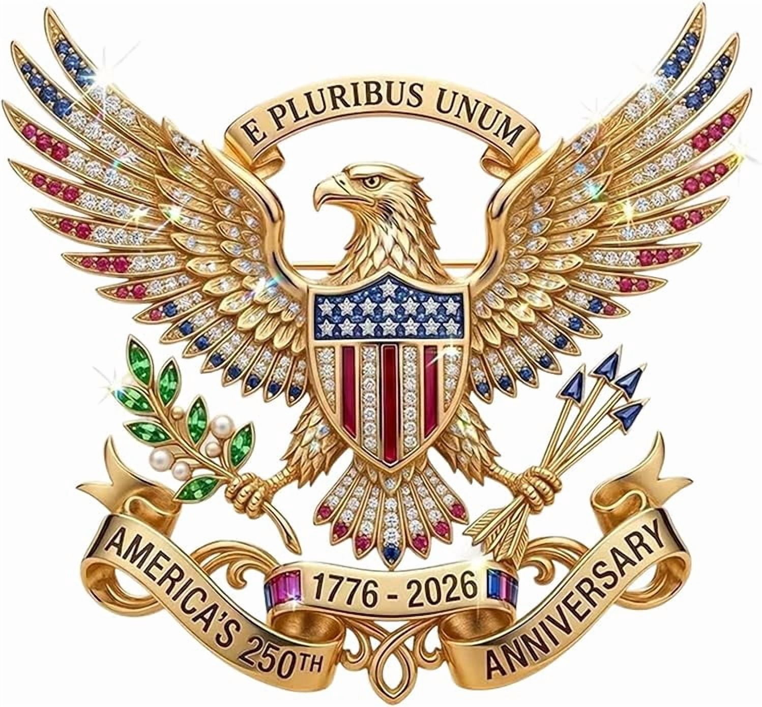 US 250th Anniversary Brooch Pin, America 250th Commemorative Enamel ...