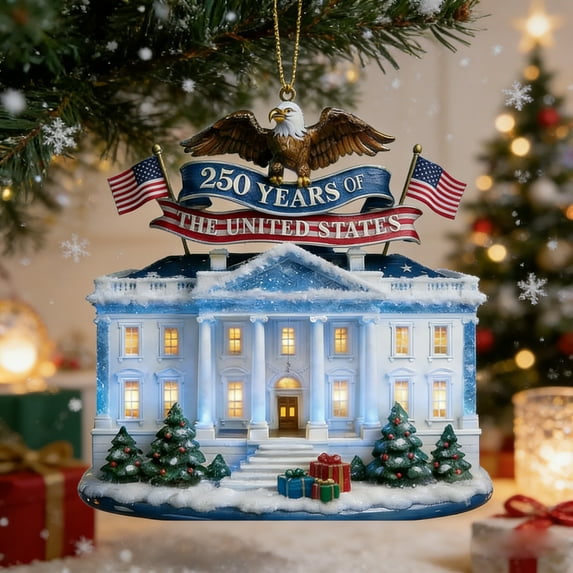 US 250th Anniversary Christmas Ornament, Patriotic Tree Decor with ...