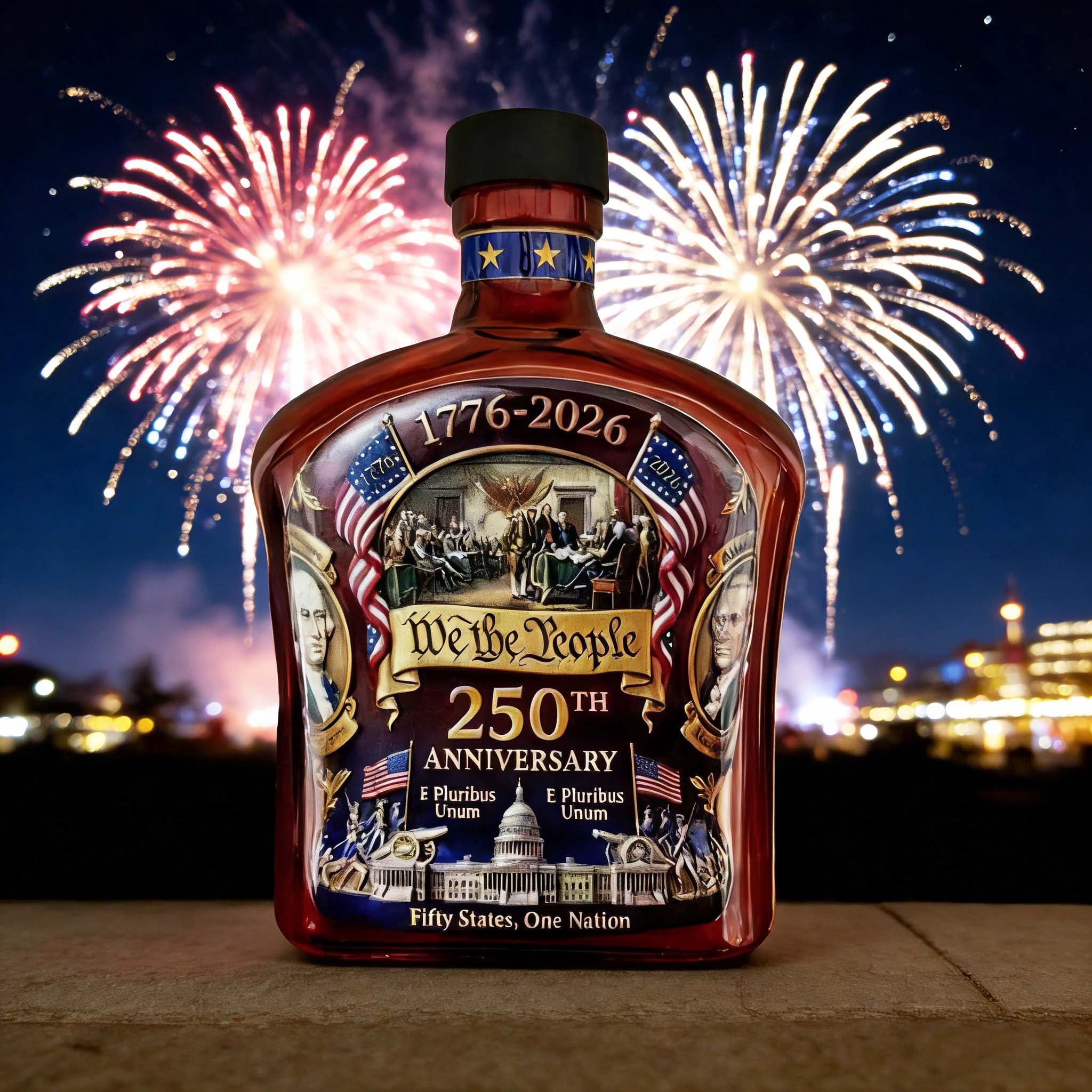 US 250th Anniversary Commemorative Whiskey Bottle, 250 Anniversary ...