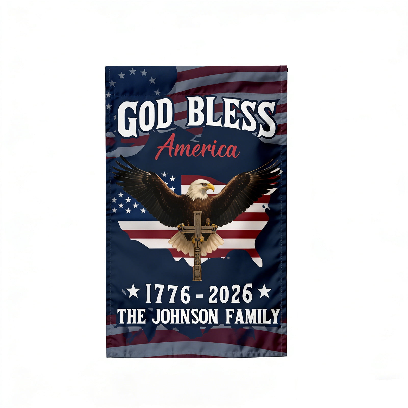 US 250th Anniversary Garden Flag America 250 Years Birthday Blessings ...
