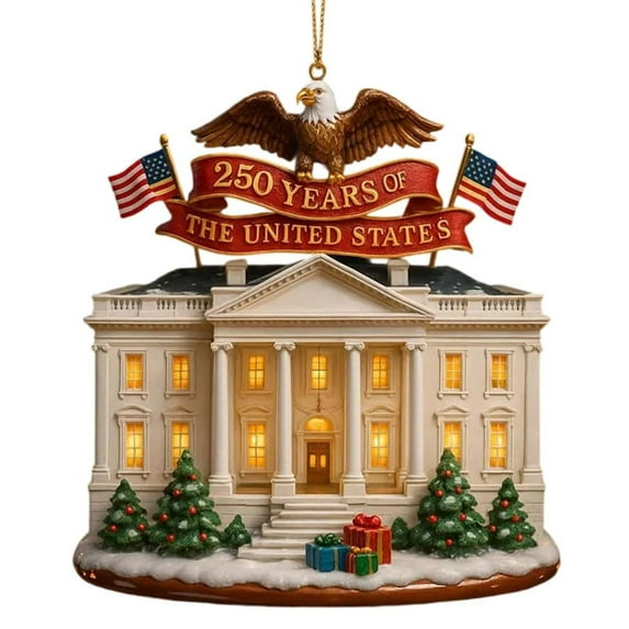 US 250th Anniversary Ornament – Patriotic Bicentennial Decor for ...