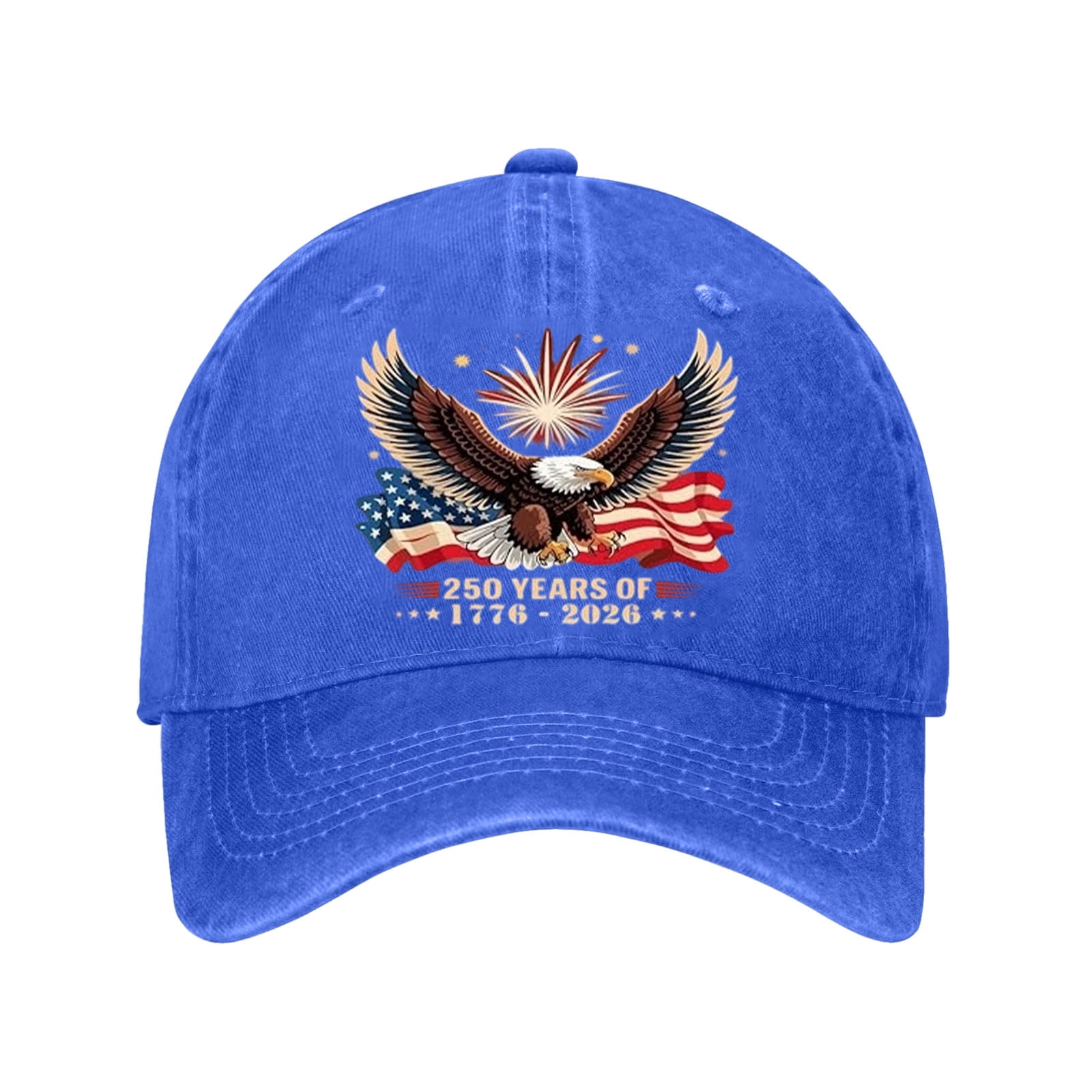 US 250th Anniversary Patriotic Baseball Cap – Adjustable Vintage Washed ...