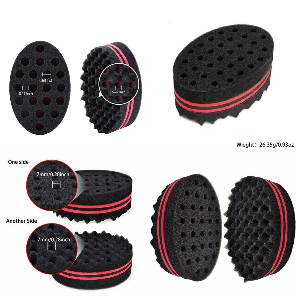 US 3-6 Pc Hair Sponge Magic Barber Twist Curl Brush Dread Locking Afro ...