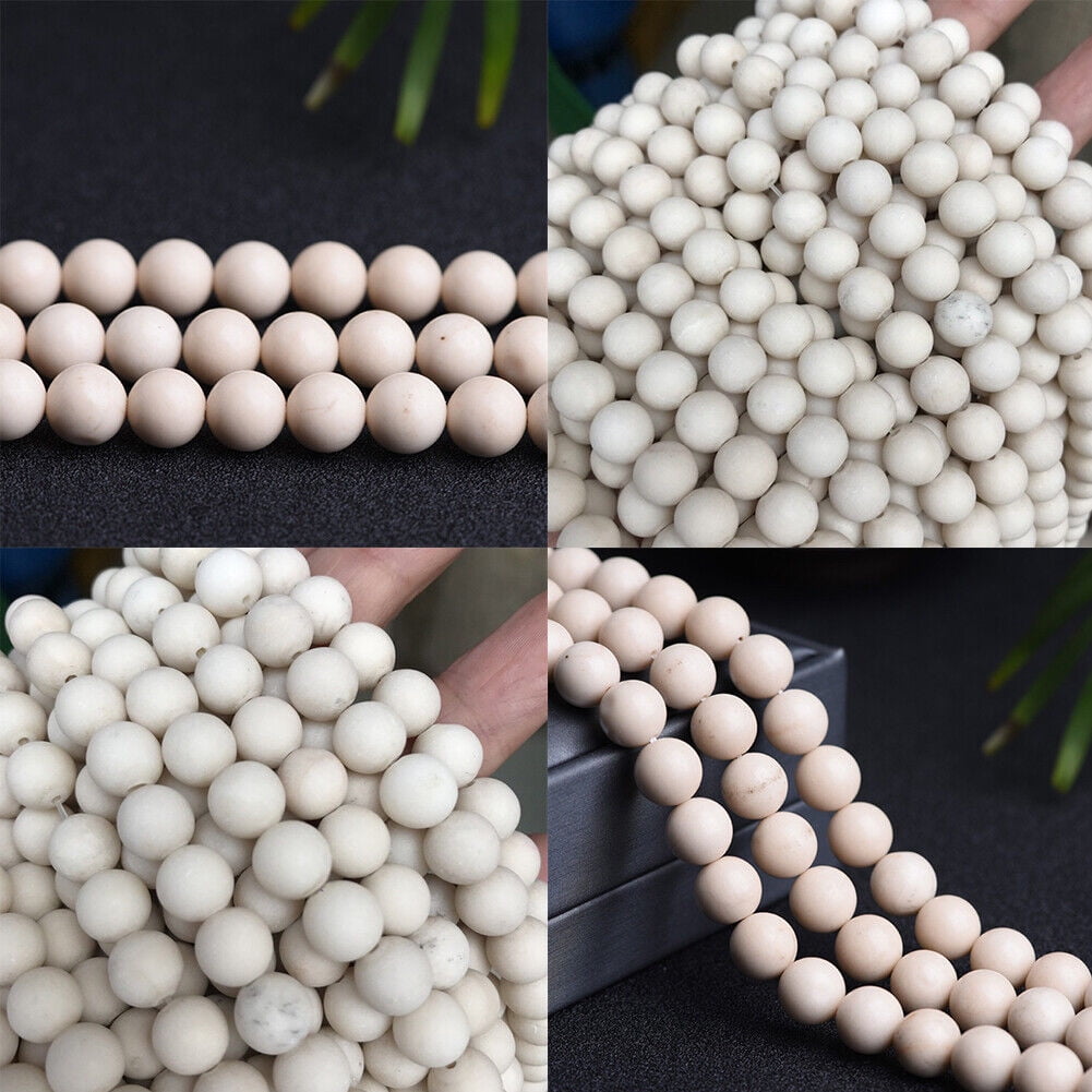 US 3 Strands River Stone Beads 15''Natural Matte Round Gemstone 4 6 8 ...
