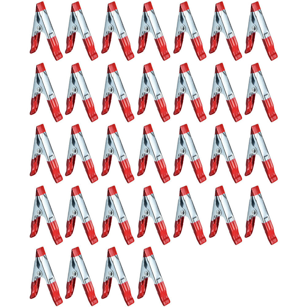 US 32-64 Pcs Metal Spring Clamps Heavy Duty 2" Mini Spring clips Jaw ...