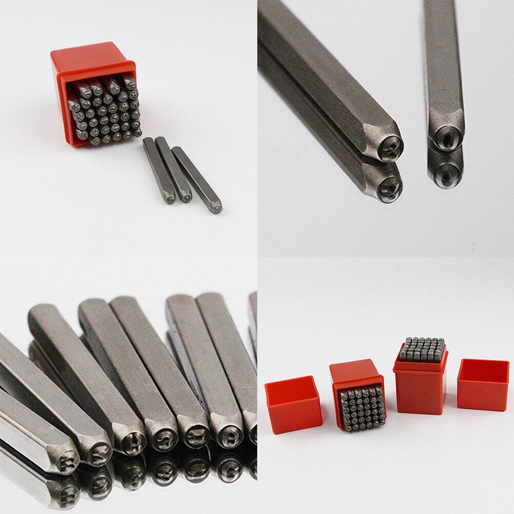 US 36 Piece 1/4" Steel Letter & Number Stamping Set Metal Stamp ...