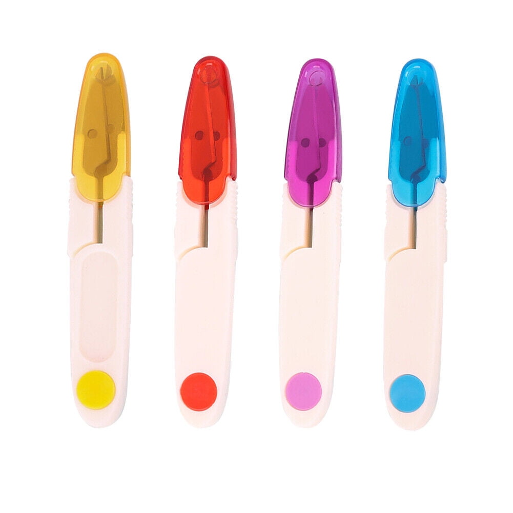 US 4-8 Pack Embroidery Sewing Snips Thread Cutter Cover Scissors Thrum ...