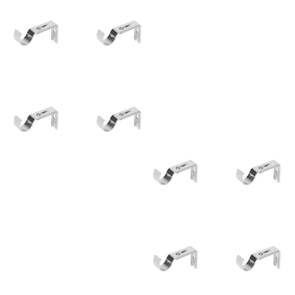 US 4-8 Pc Adjustable Curtain Rod Wall Bracket Hooks anchors Window ...