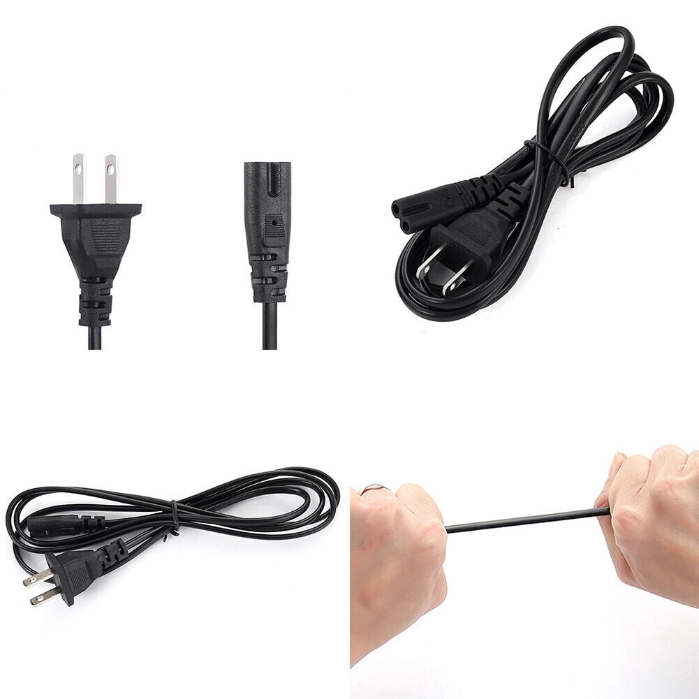 US 5-10 Pc 2 Prong AC Power Cord Cable for PS4 PS3 PS2 Slim XBOX PC ...