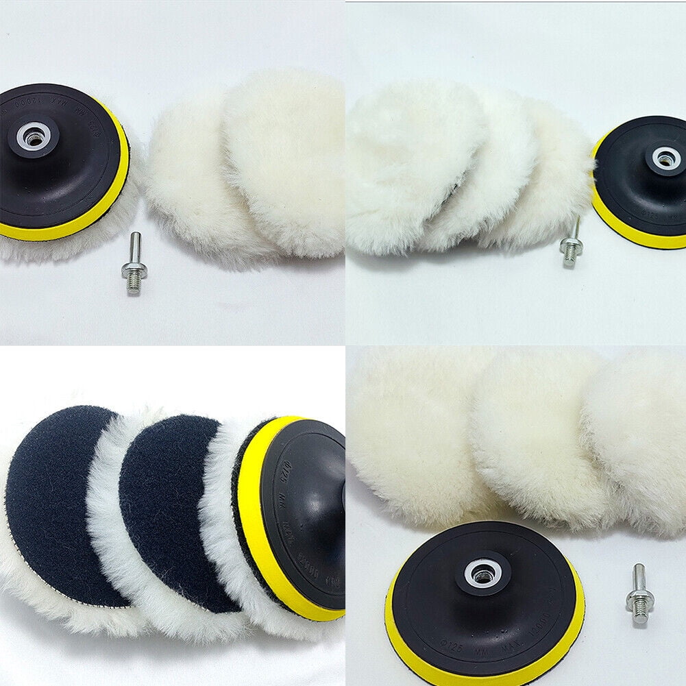 US 5-10Pc 6" Buffing Polishing Pad Wool Wheel Mop For Car Polisher ...
