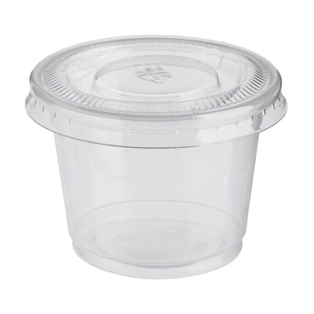 US 500 Pack Disposable 1 Oz Portion Cups with Lids for Sample Tasting ...