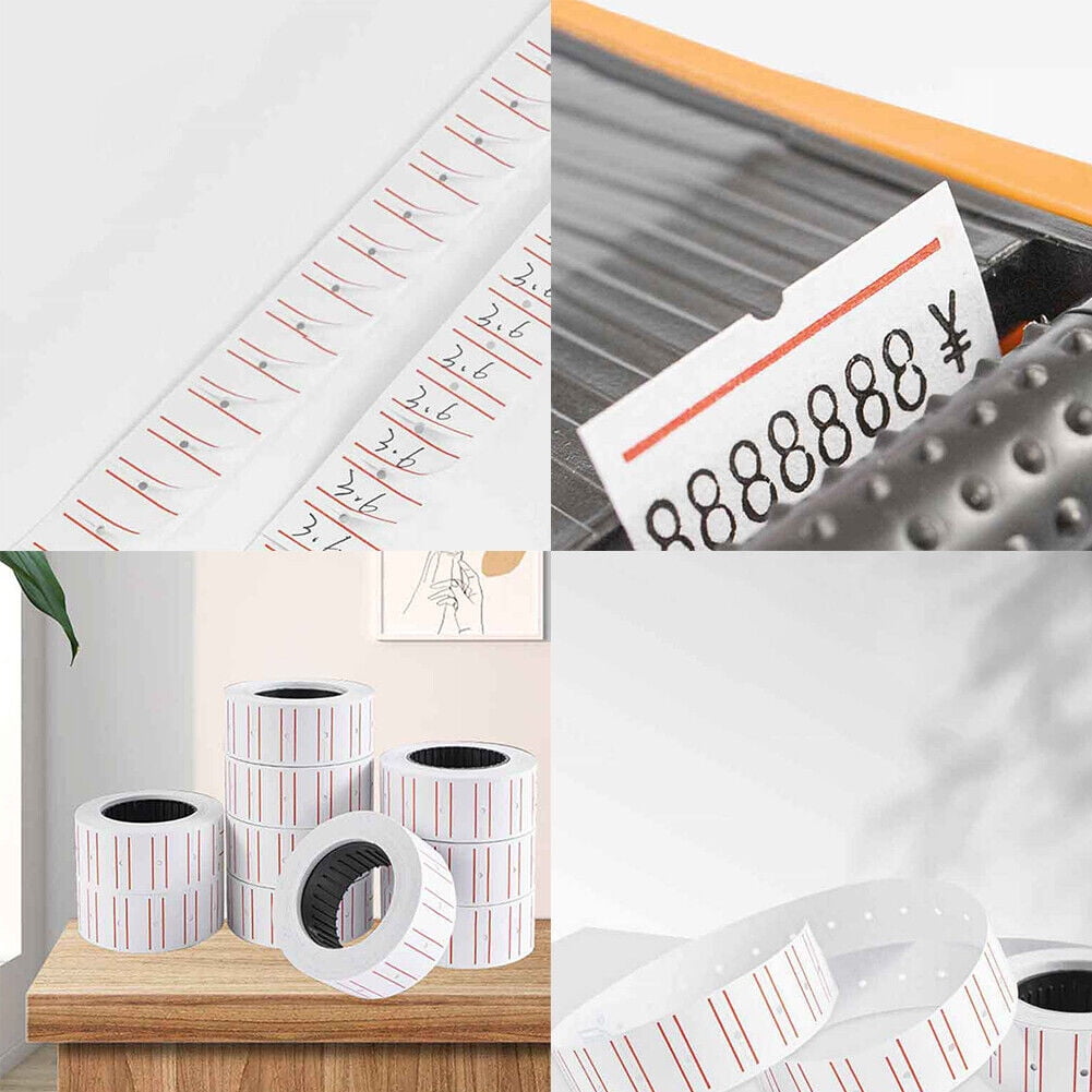 US 5000-10000Pc White Red Line Tags Labels Refill MX-5500 Gun Price ...