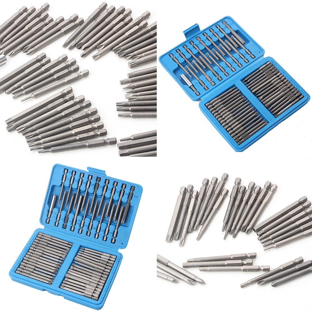 US 50Pcs Extra Long Security Bits Hex Torx Star Spline Flat Screwdriver Bit Set - Walmart.com