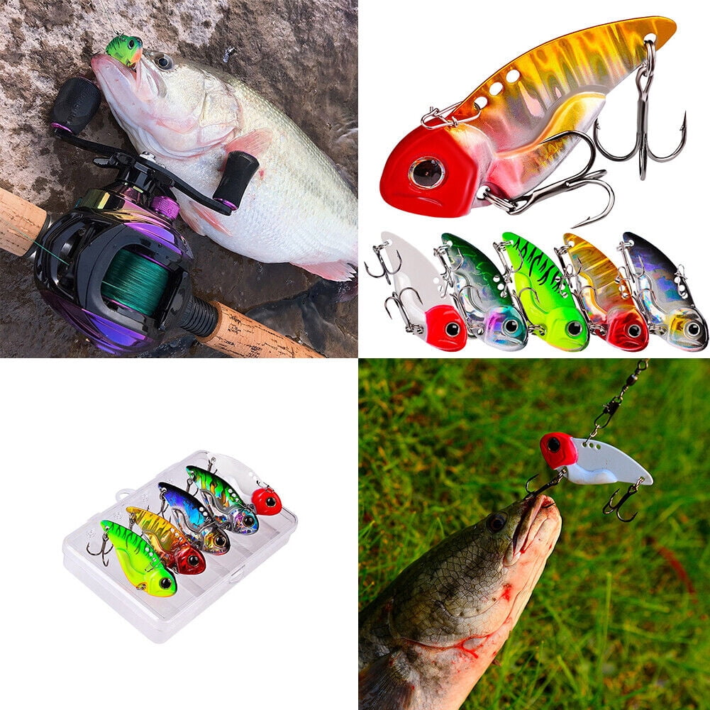 US 6-12 pcs 15g Vault Blade Fish Bait Vibration Lure Great Casting ...