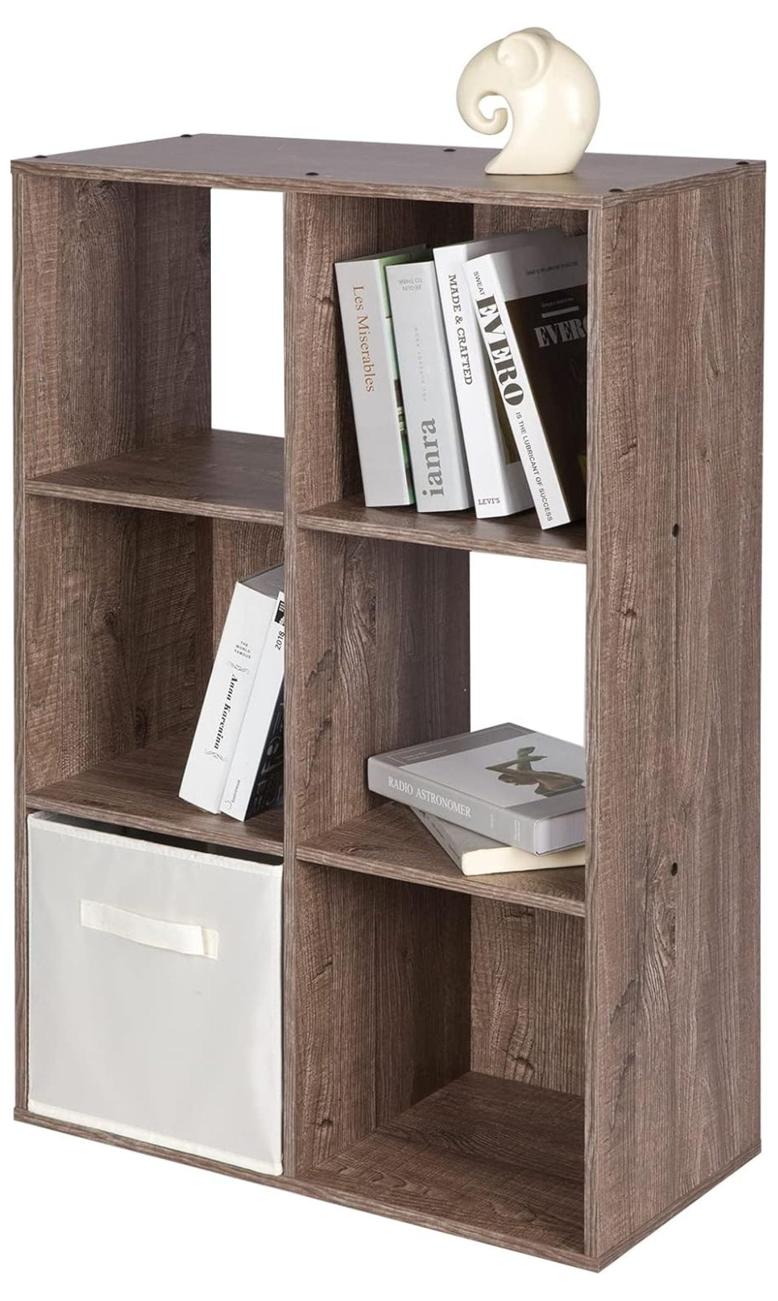 US 6 Cube Storage Bookcase, Fit 11 Inch Storage Bins, Espresso ...