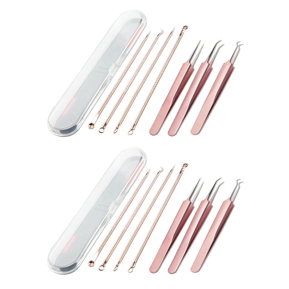 US 7 Pack Blackhead Remover Pimple Squeeze Comedone Extractor Tweezer ...