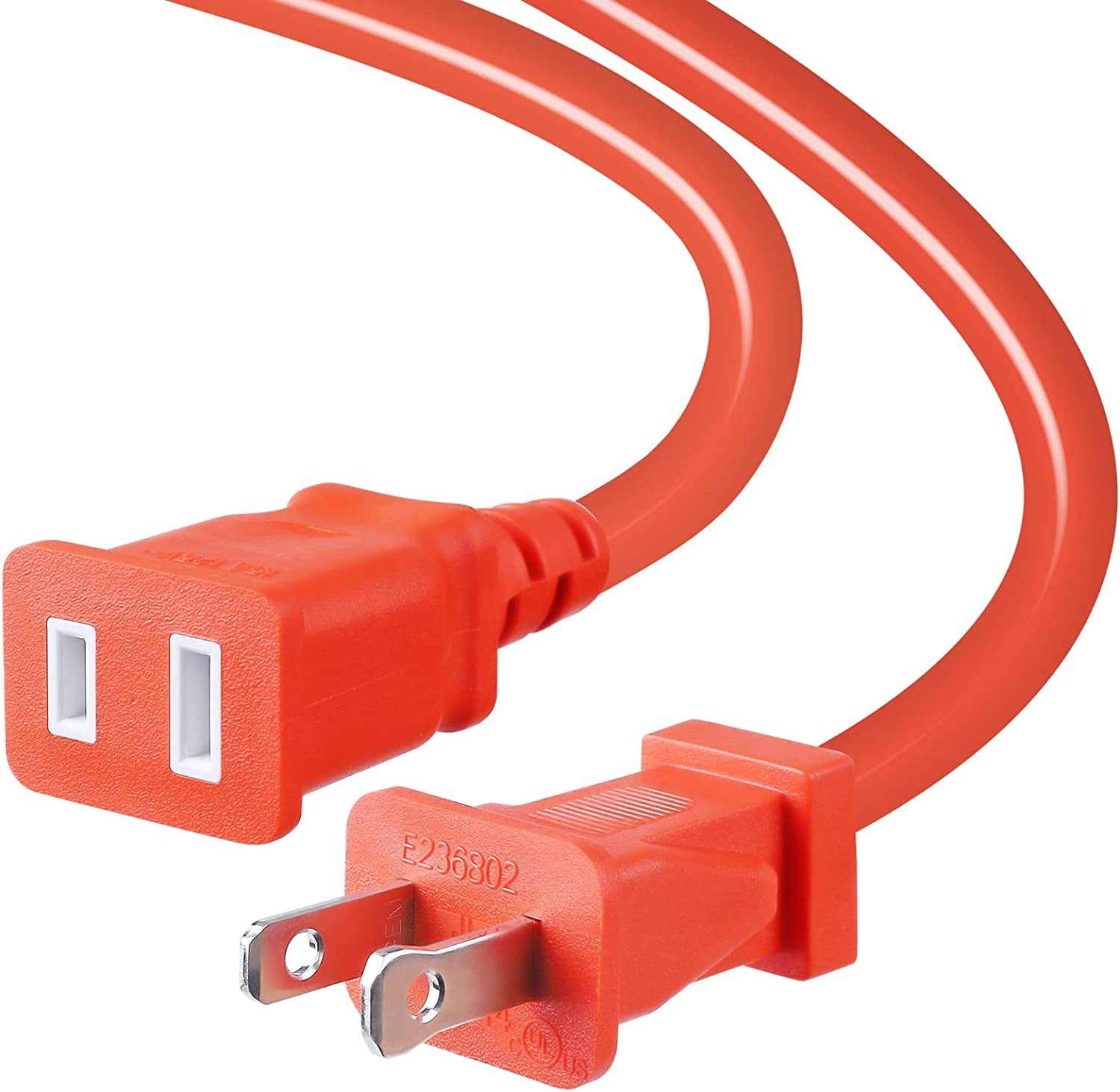 US AC Outdoor Power Extension Cable Cord SJTW 16AWG 2-Prong Polarized ...