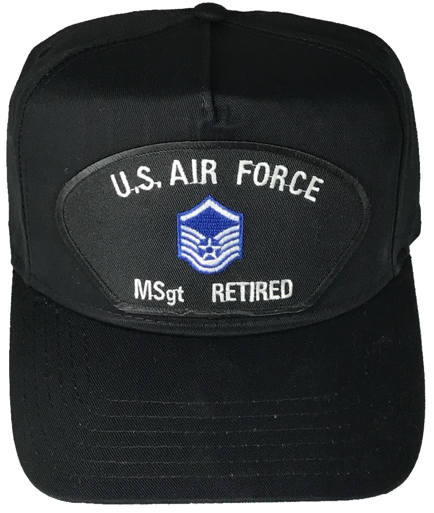 US AIR FORCE MASTER SERGEANT MSgt RETIRED with INSIGNIA PATCH HAT ...