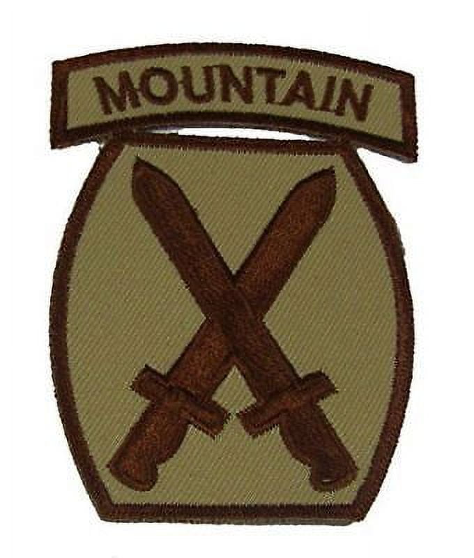 US ARMY 10TH TENTH MOUNTAIN DIVISION PATCH DESERT TAN CLIMB TO GLORY ...