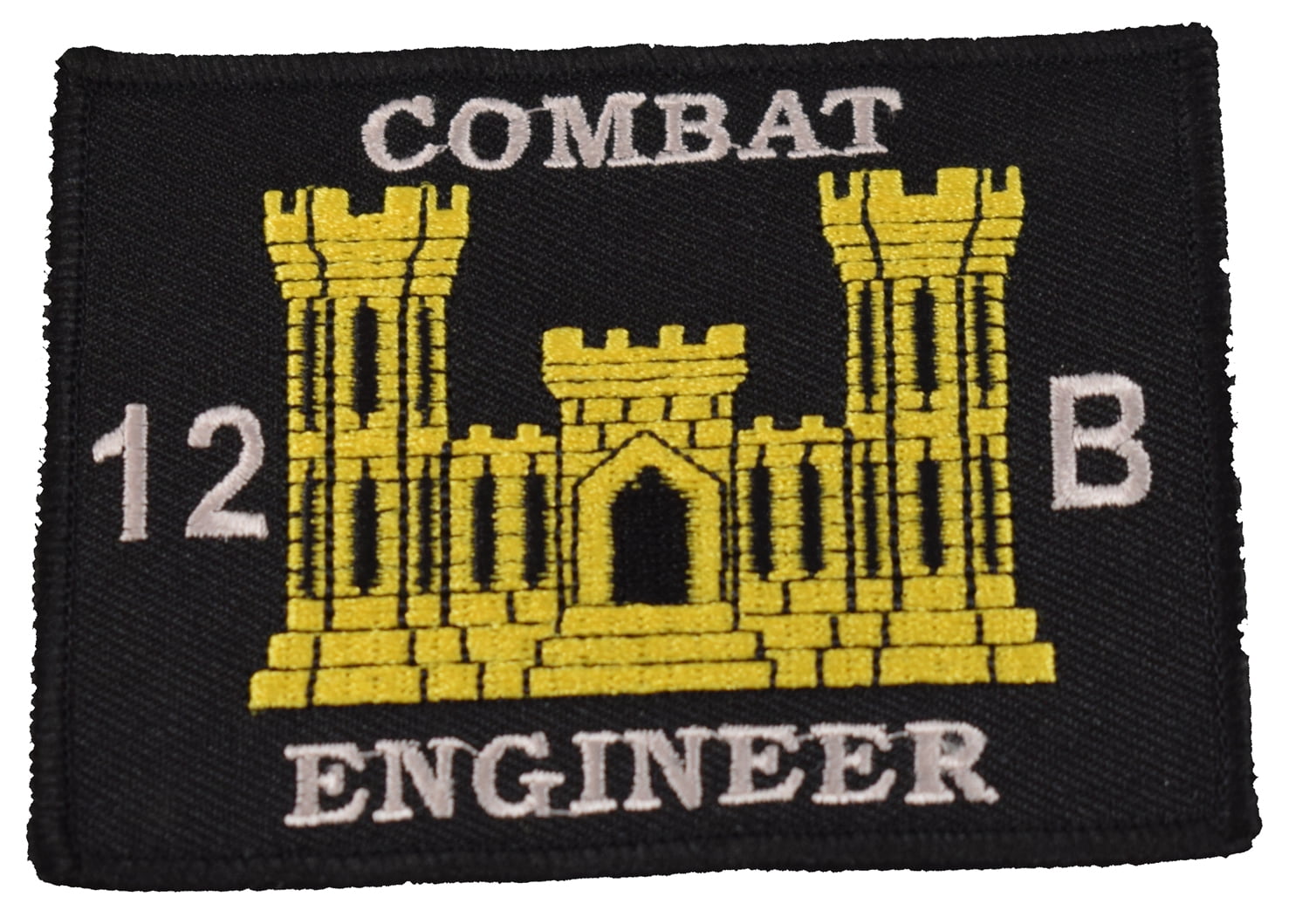 US ARMY 12B COMBAT ENGINEER SAPPER PATCH - Silver & Gold on Black ...