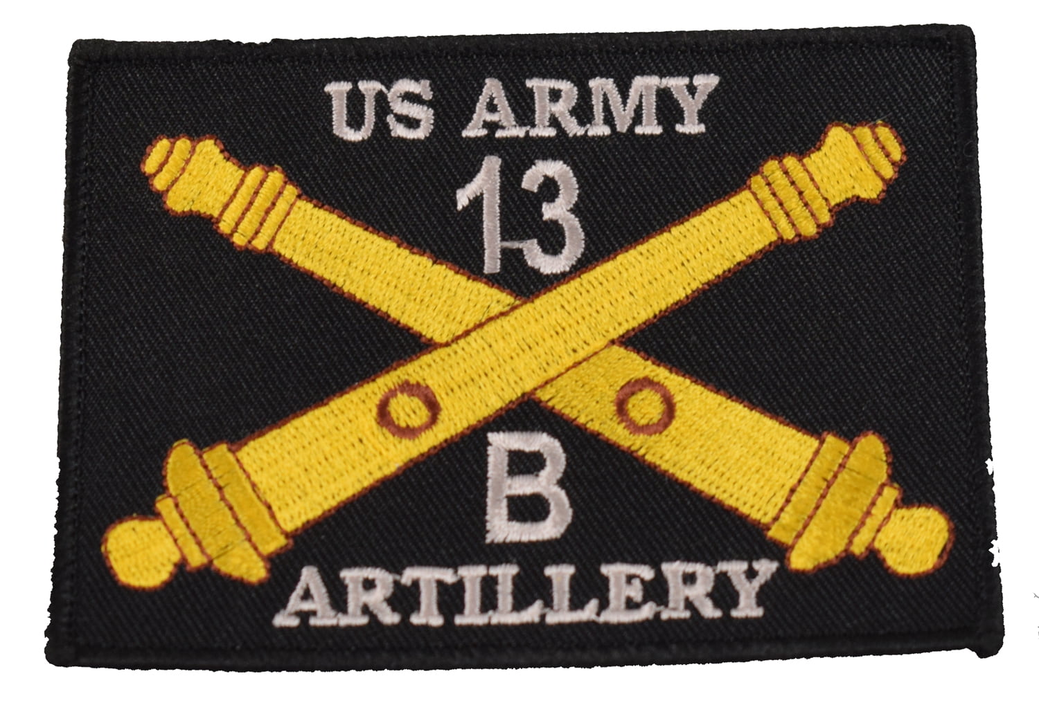 US ARMY 13B ARTILLERY ARTY PATCH - Silver & Gold on Black Background ...