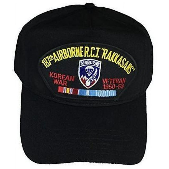 US ARMY 187TH AIRBORNE RCT RAKKASANS KOREA WAR VETERAN HAT CAP W ...