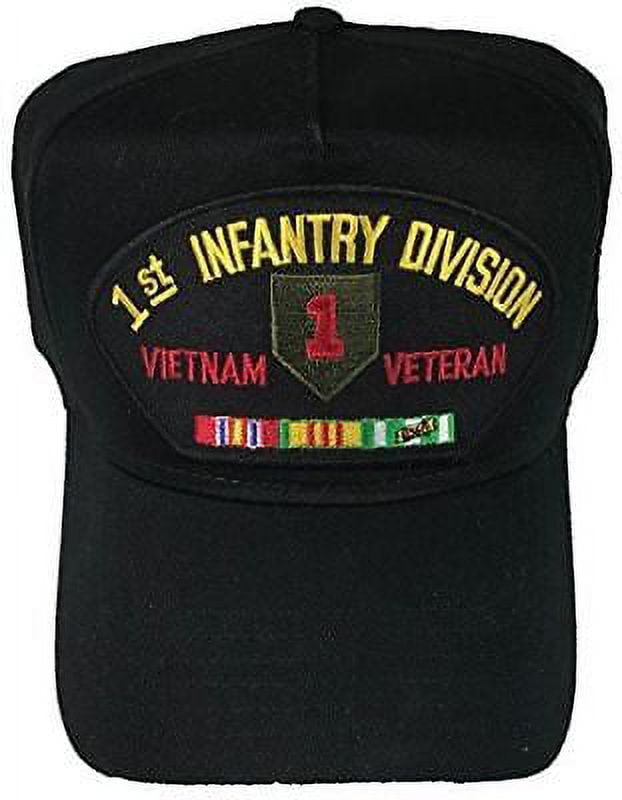 US ARMY 1ST ID FIRST INFANTRY DIVISION VIETNAM VETERAN HAT W/ CAMPAIGN ...