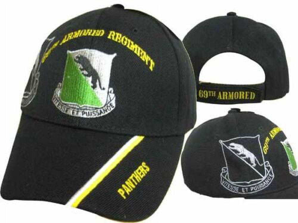 US ARMY 69th Armored Regiment Panthers Embroidered Shadow Black Cap ...