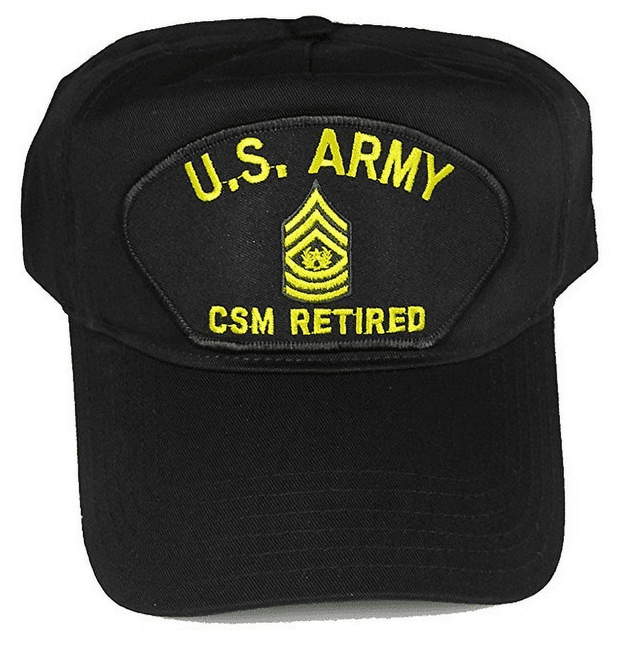 US ARMY CSM COMMAND SERGEANT MAJOR E-9 RETIRED HAT CAP STAR WREATH ...