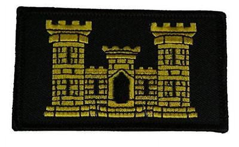 US ARMY ENGINEER CASTLE 2 PIECE PATCH HOOK AND LOOP BACKING ESSAYONS ...