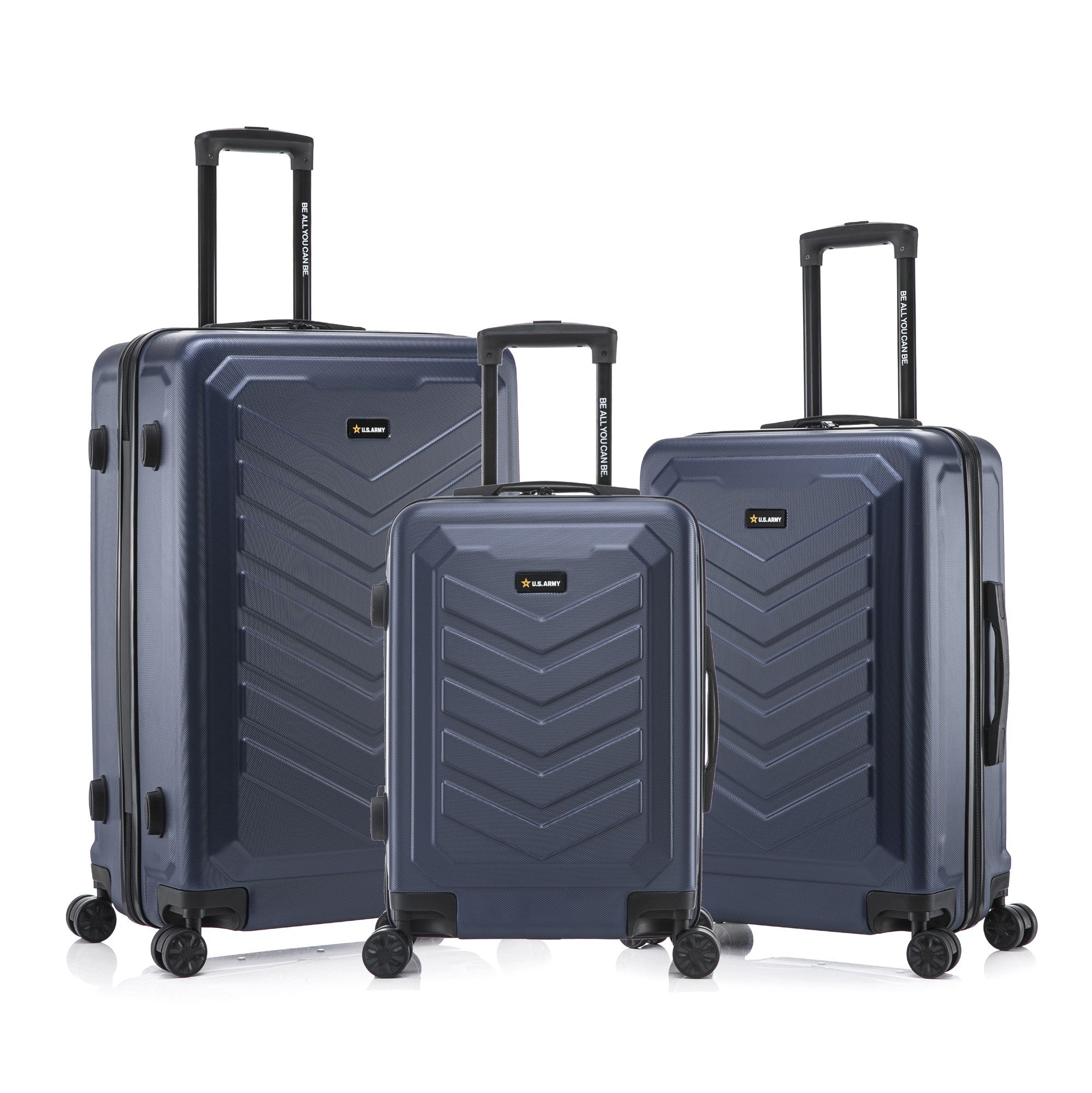 US ARMY FOX 3-Piece Luggage Set 20"/24"/28" Navy Blue - Walmart.com